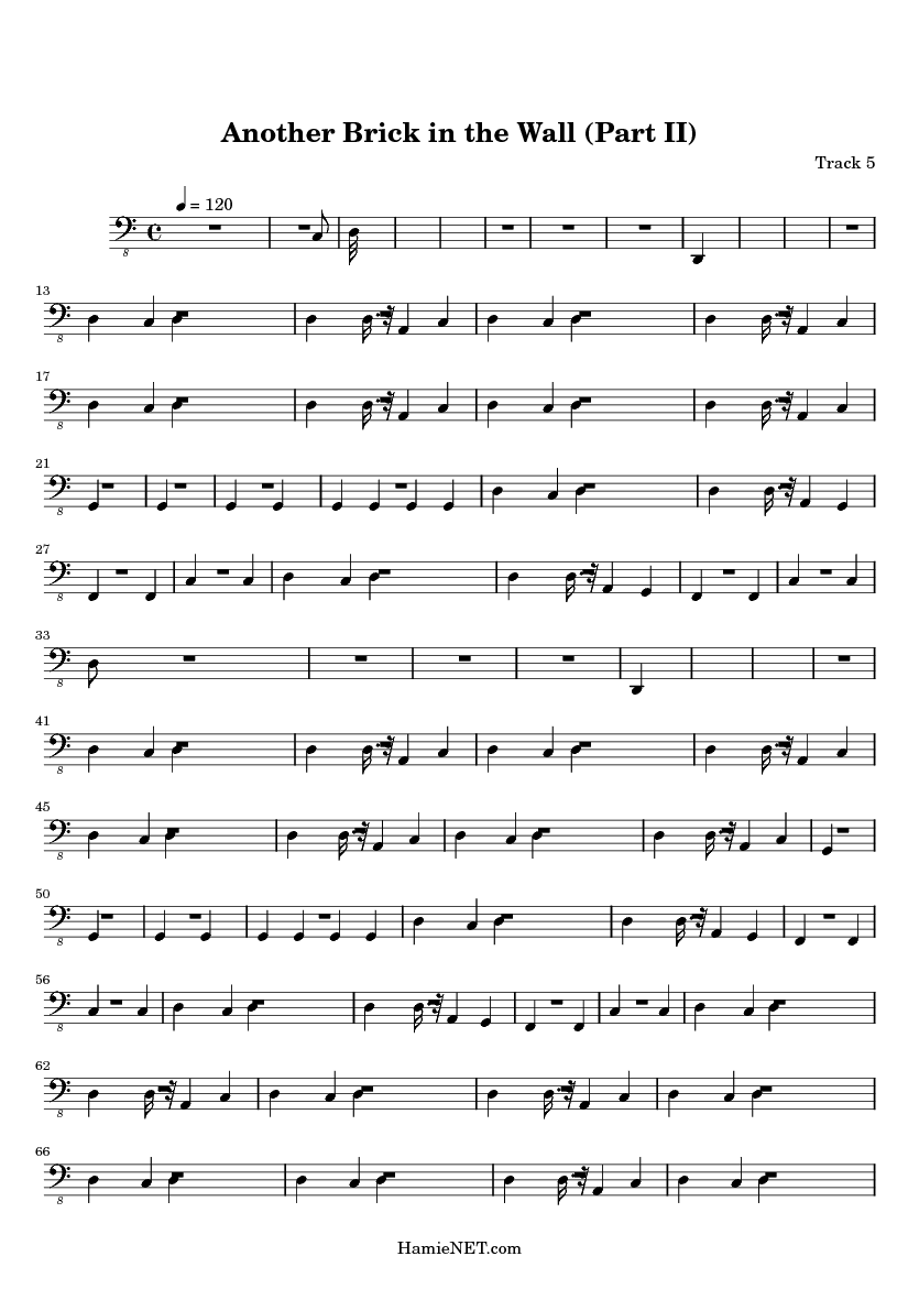 Another Brick in the Wall (Part II) Sheet Music - Another Brick in the ...