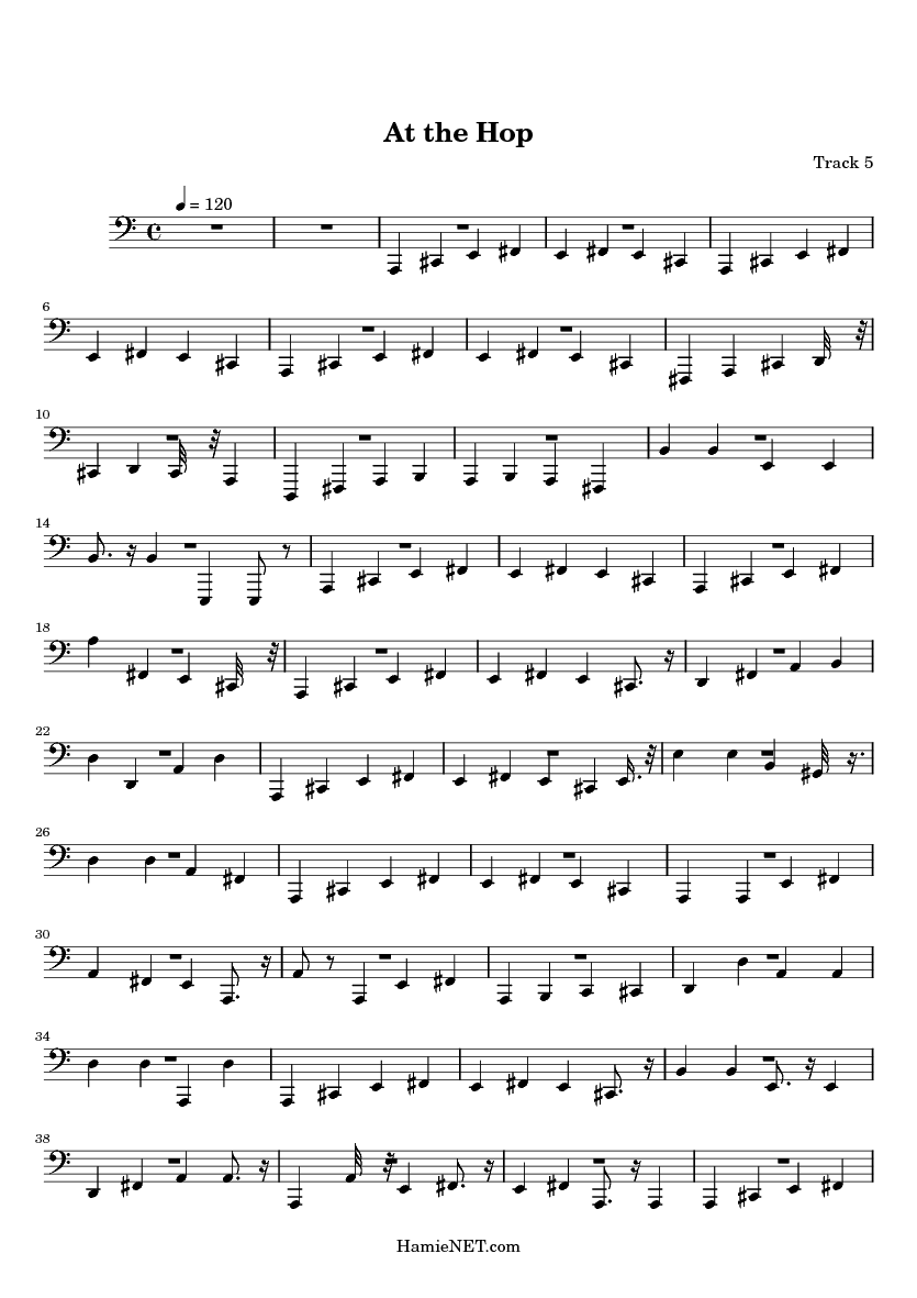 At the Hop Sheet Music - At the Hop Score • HamieNET.com