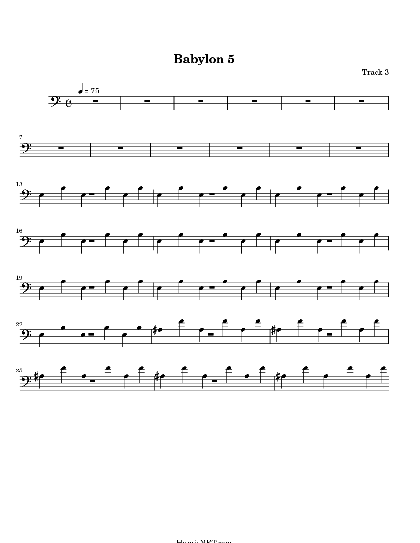 Babylon 5 Sheet Music - Babylon 5 Score • HamieNET.com