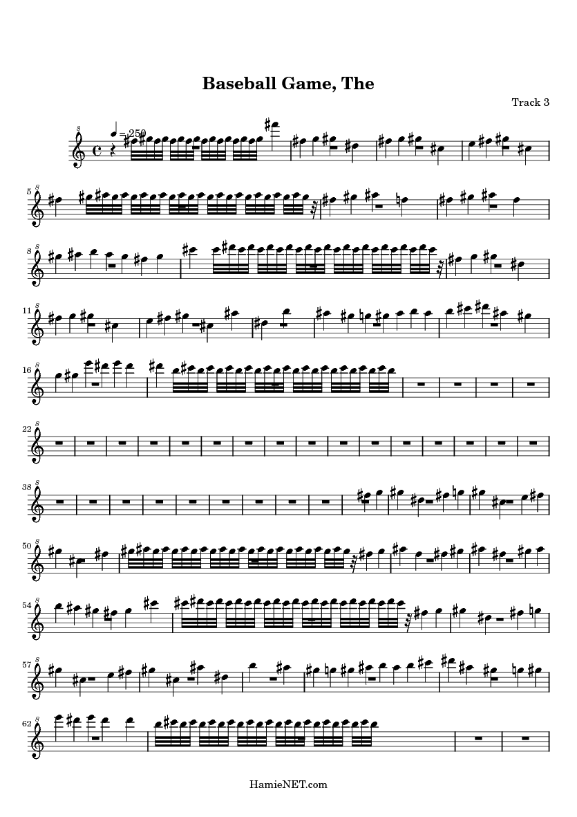 The Baseball Game Sheet Music - The Baseball Game Score • HamieNET.com