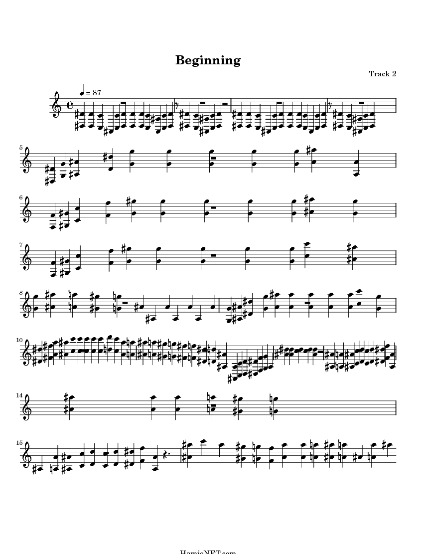 Beginning Sheet Music - Beginning Score • HamieNET.com