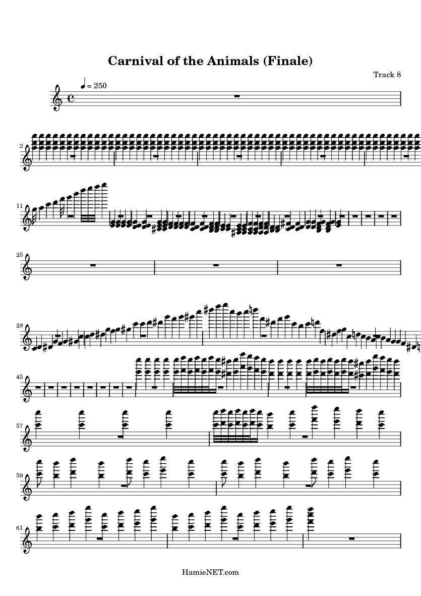 Carnival of the Animals (Finale) Sheet Music - Carnival of the Animals ...