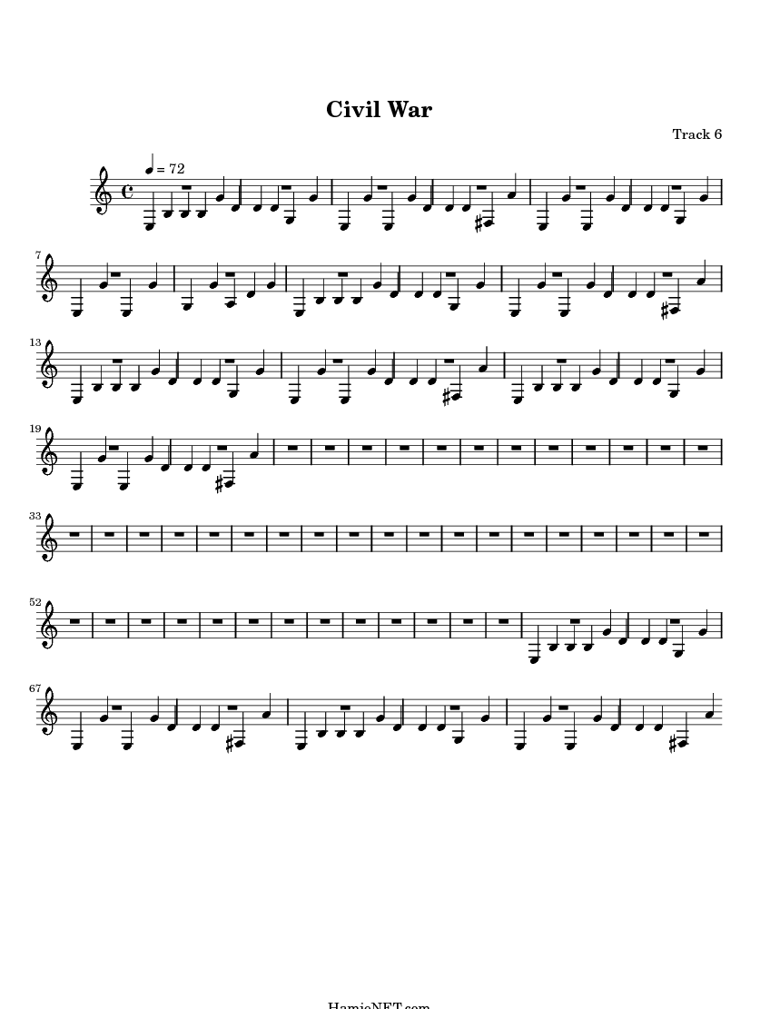 Civil War Sheet Music - Civil War Score • HamieNET.com