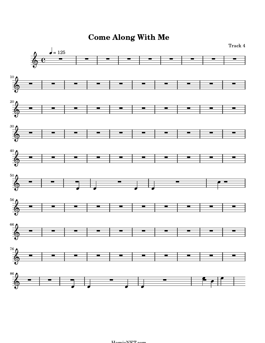 Come Along With Me Sheet Music - Come Along With Me Score • HamieNET.com