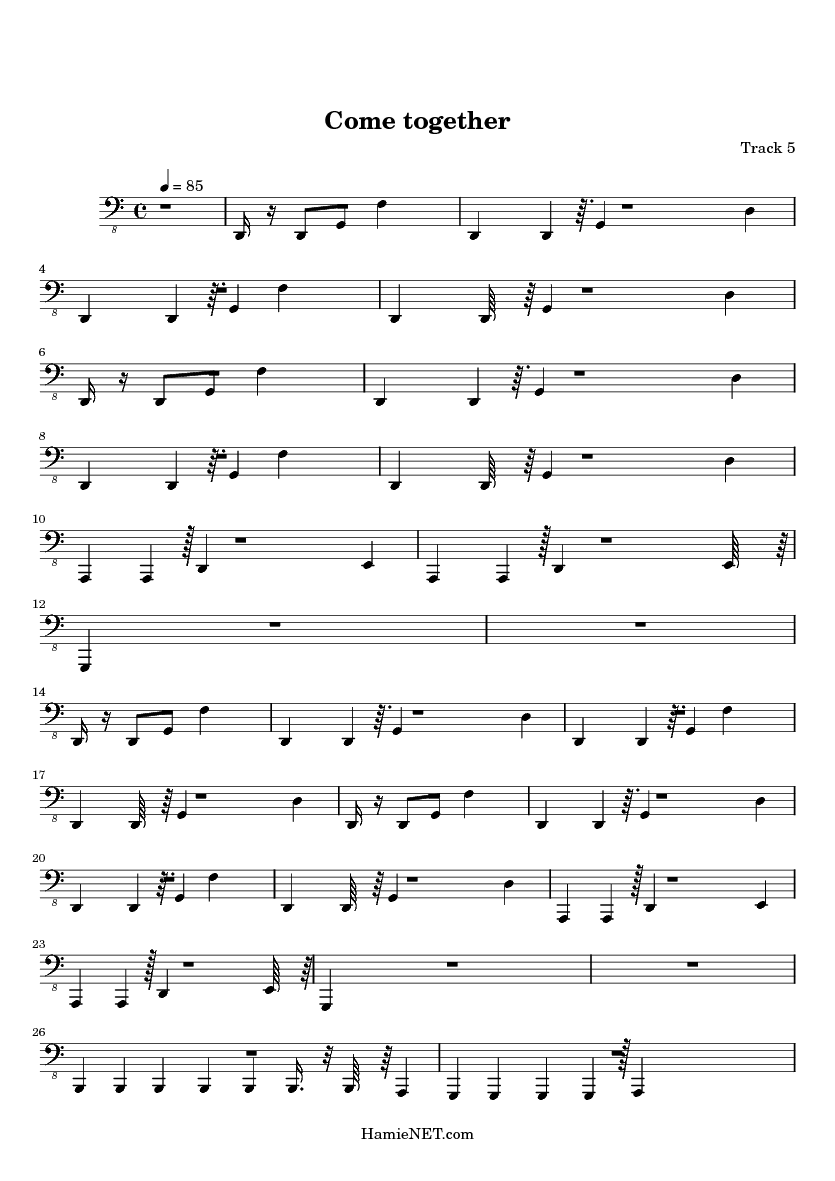 Come together Sheet Music - Come together Score • HamieNET.com