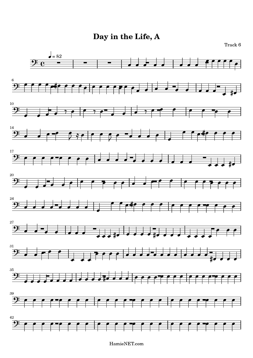 A Day in the Life Sheet Music - A Day in the Life Score • HamieNET.com