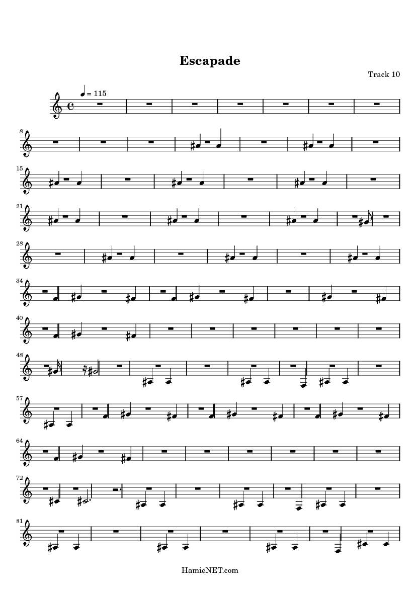 Escapade Sheet Music - Escapade Score • HamieNET.com