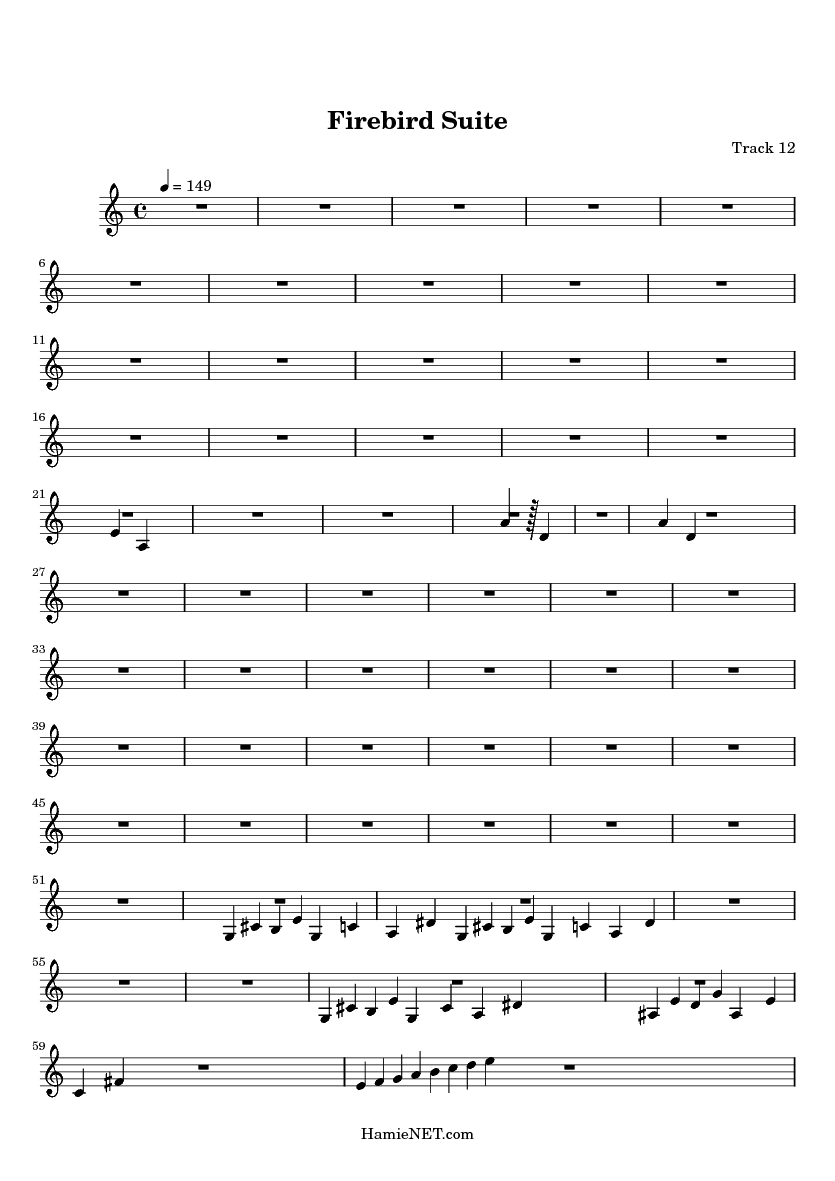 Firebird Suite Sheet Music - Firebird Suite Score • HamieNET.com