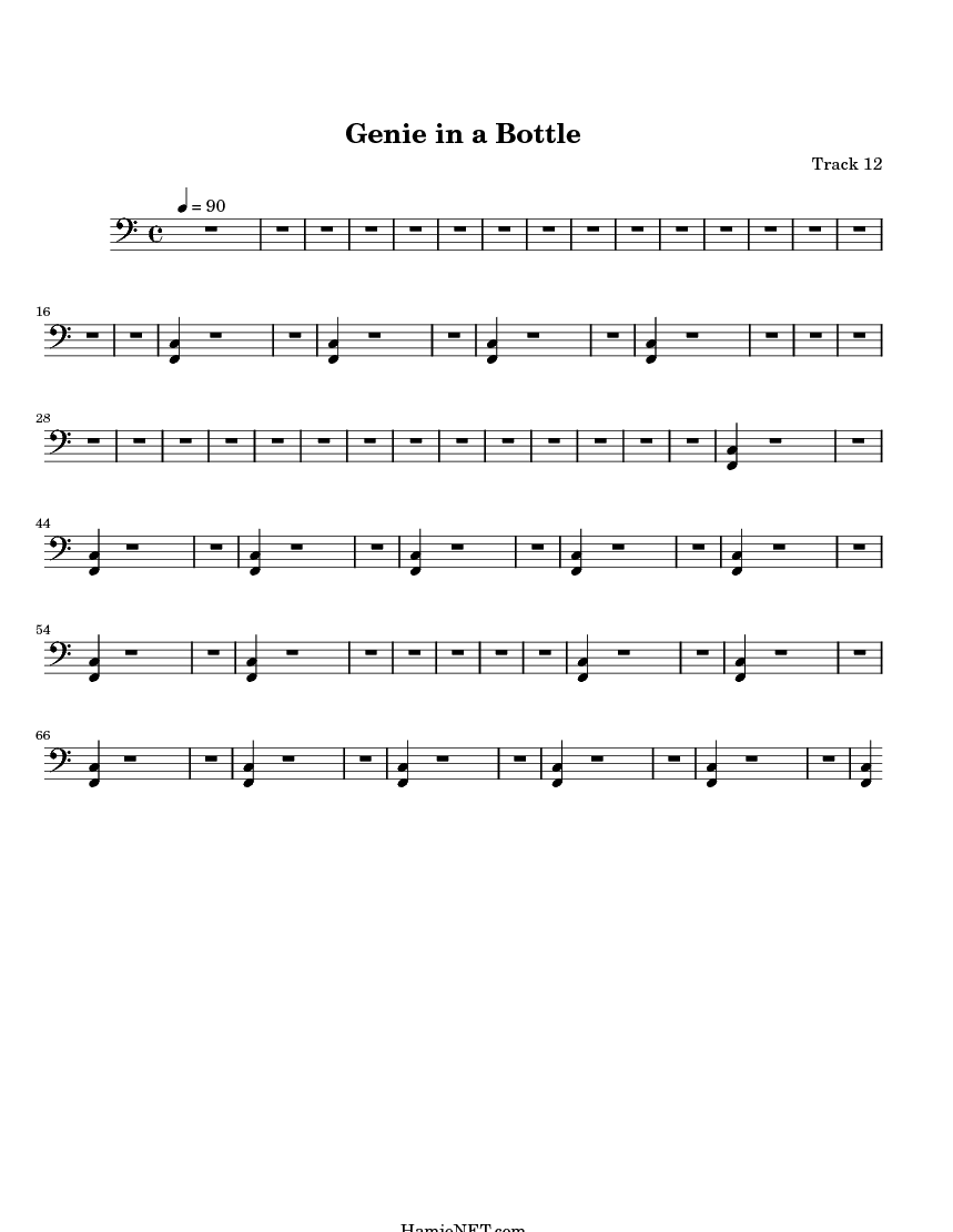 Genie in a Bottle Sheet Music - Genie in a Bottle Score • HamieNET.com