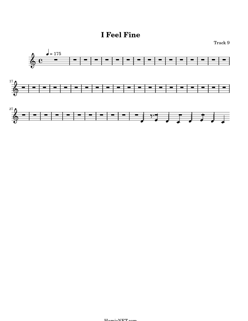 I Feel Fine Sheet Music - I Feel Fine Score • HamieNET.com