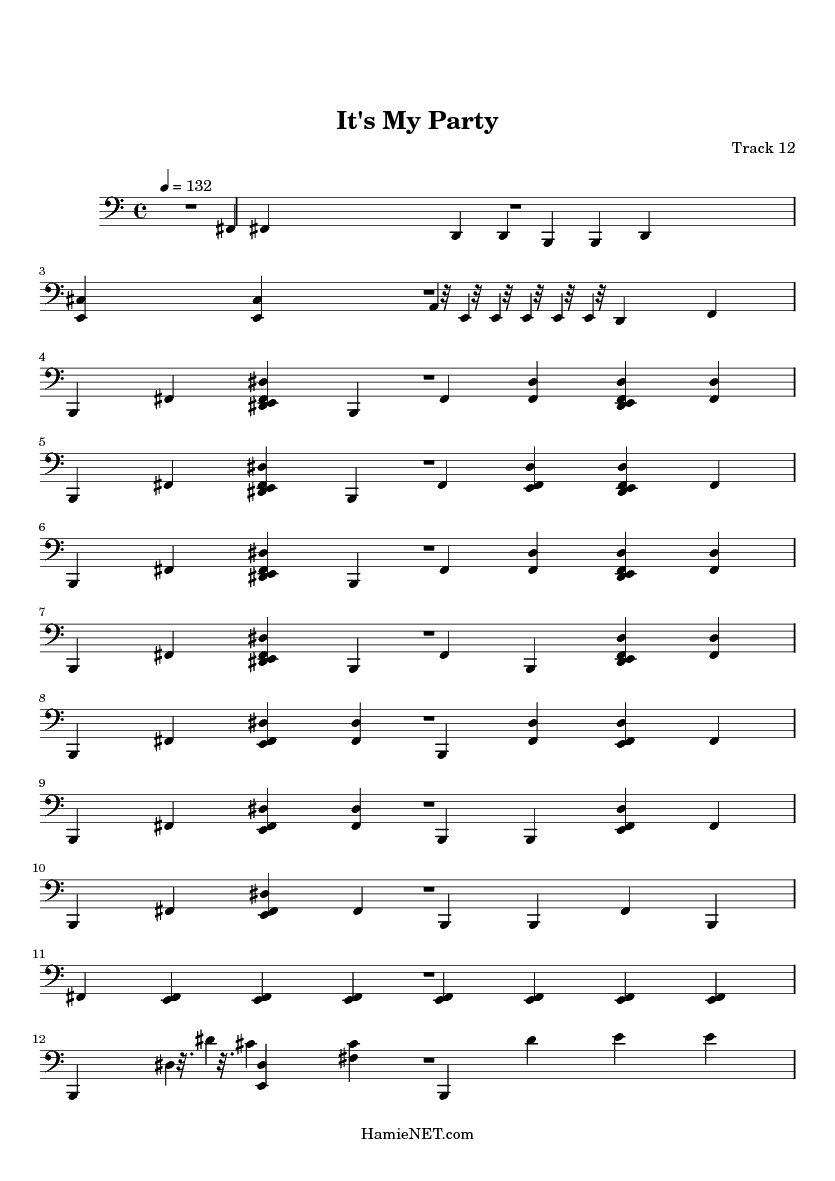 It's My Party Sheet Music - It's My Party Score • HamieNET.com
