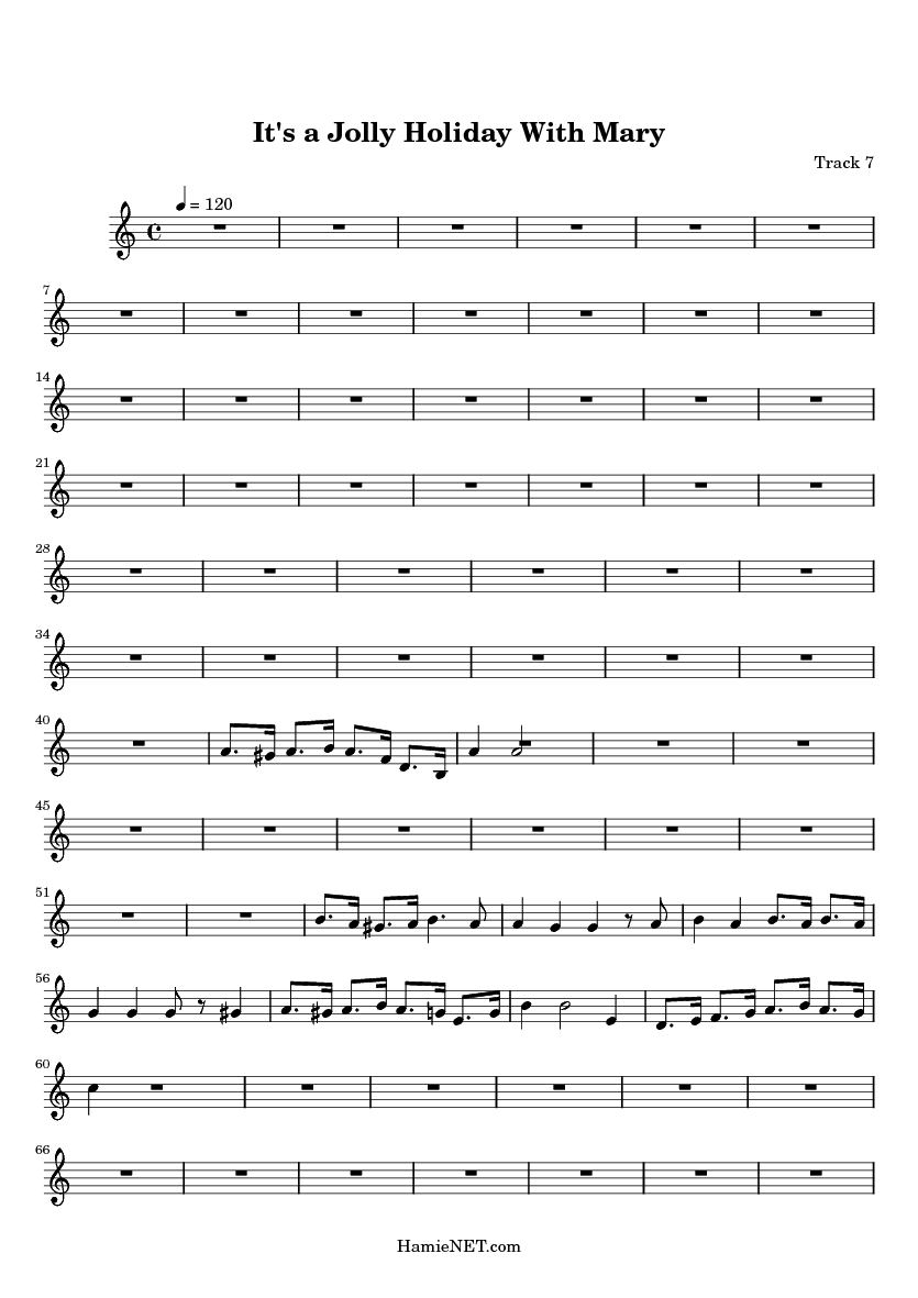 Its A Jolly Holiday With Mary Sheet Music Its A Jolly Holiday With