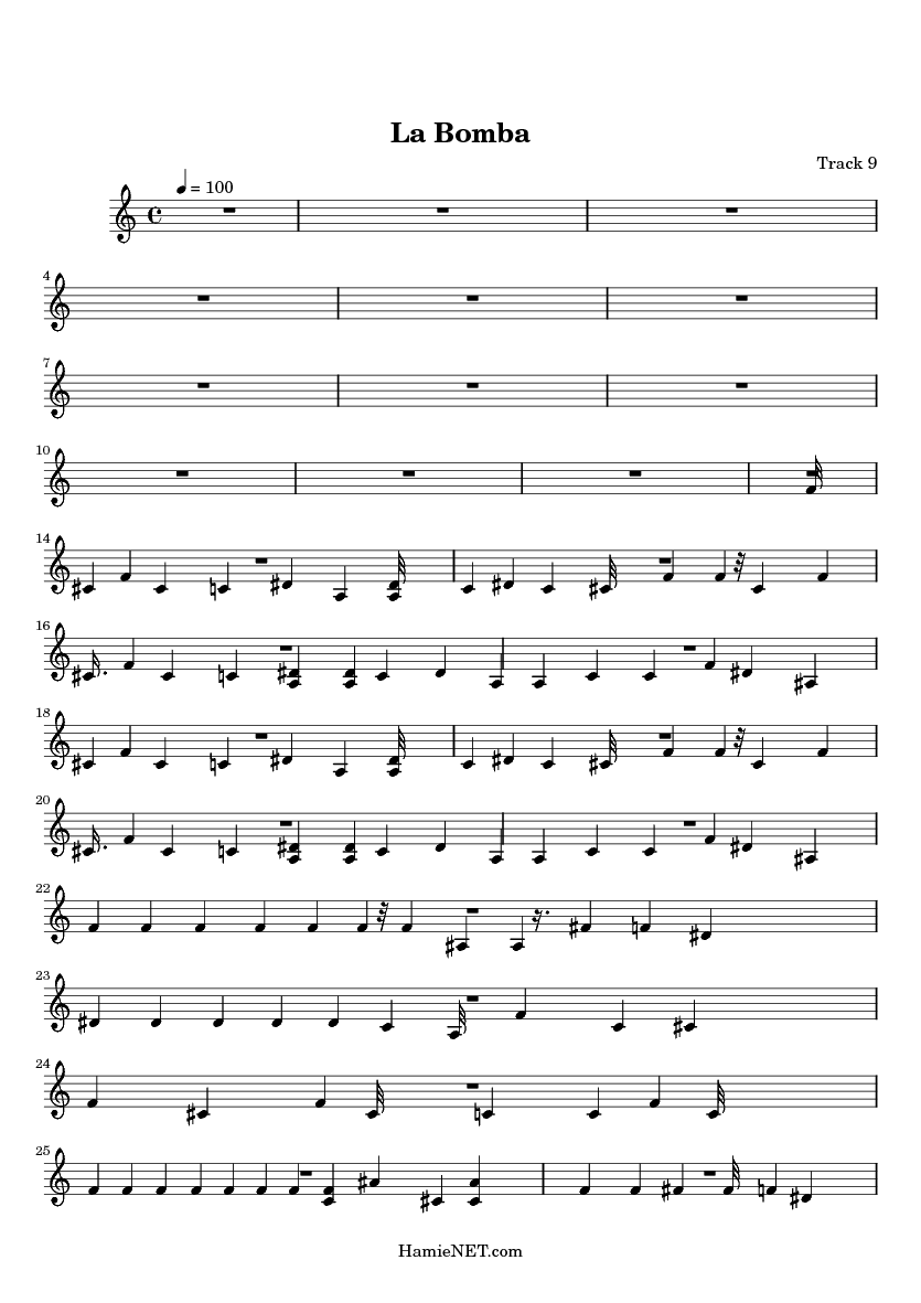 La Bomba Sheet Music - La Bomba Score • HamieNET.com