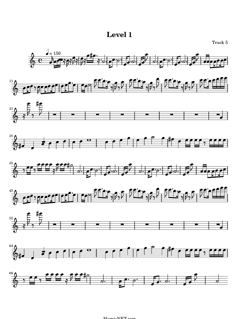 Level 1 Sheet Music - Level 1 Score • HamieNET.com