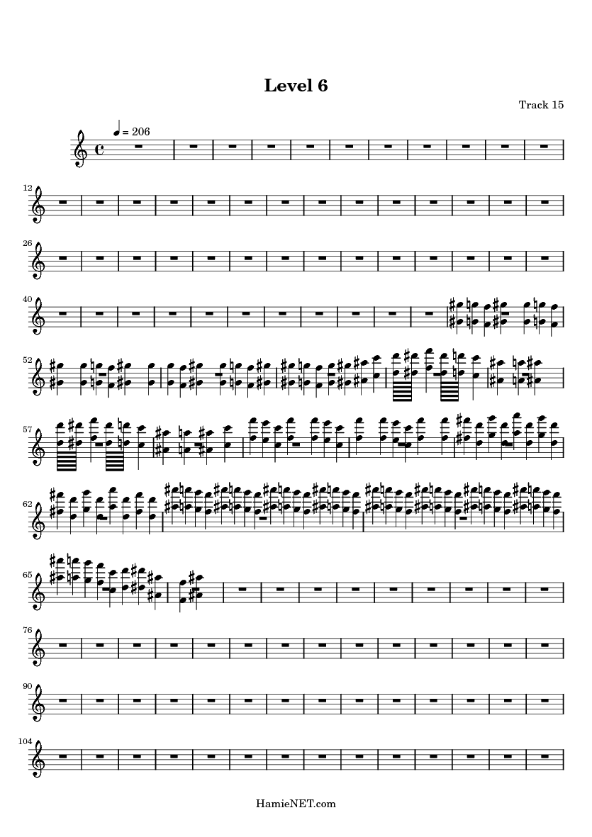 Level 6 Sheet Music - Level 6 Score • HamieNET.com
