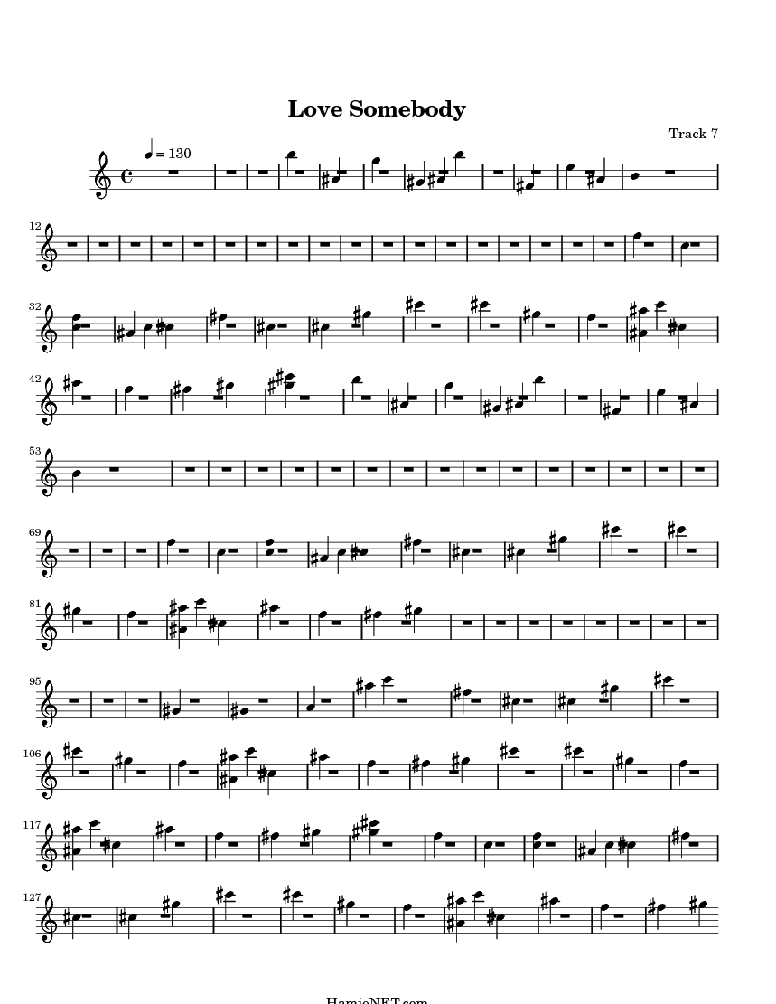 Love Somebody Sheet Music - Love Somebody Score • HamieNET.com