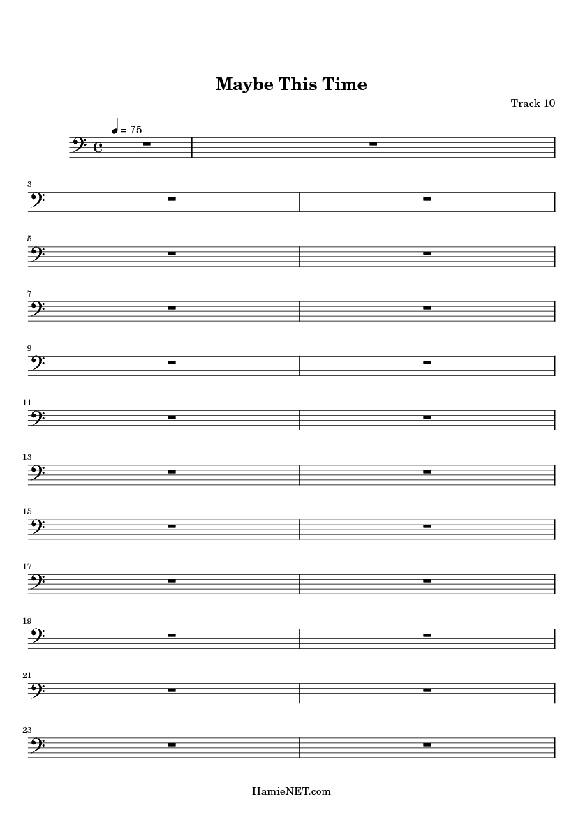 Maybe This Time Sheet Music Maybe This Time Score HamieNET Maybe This Time Sheet Music Maybe This Time Score HamieNET