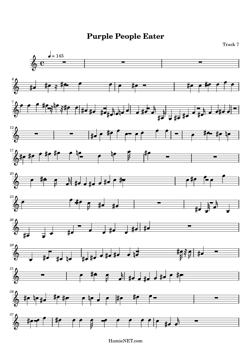 Purple People Eater Sheet Music - Purple People Eater Score • HamieNET.com