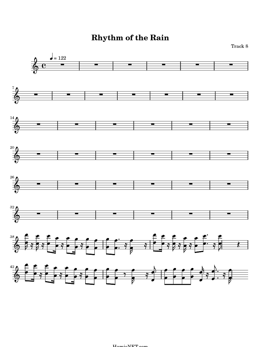 Rhythm of the Rain Sheet Music - Rhythm of the Rain Score • HamieNET.com