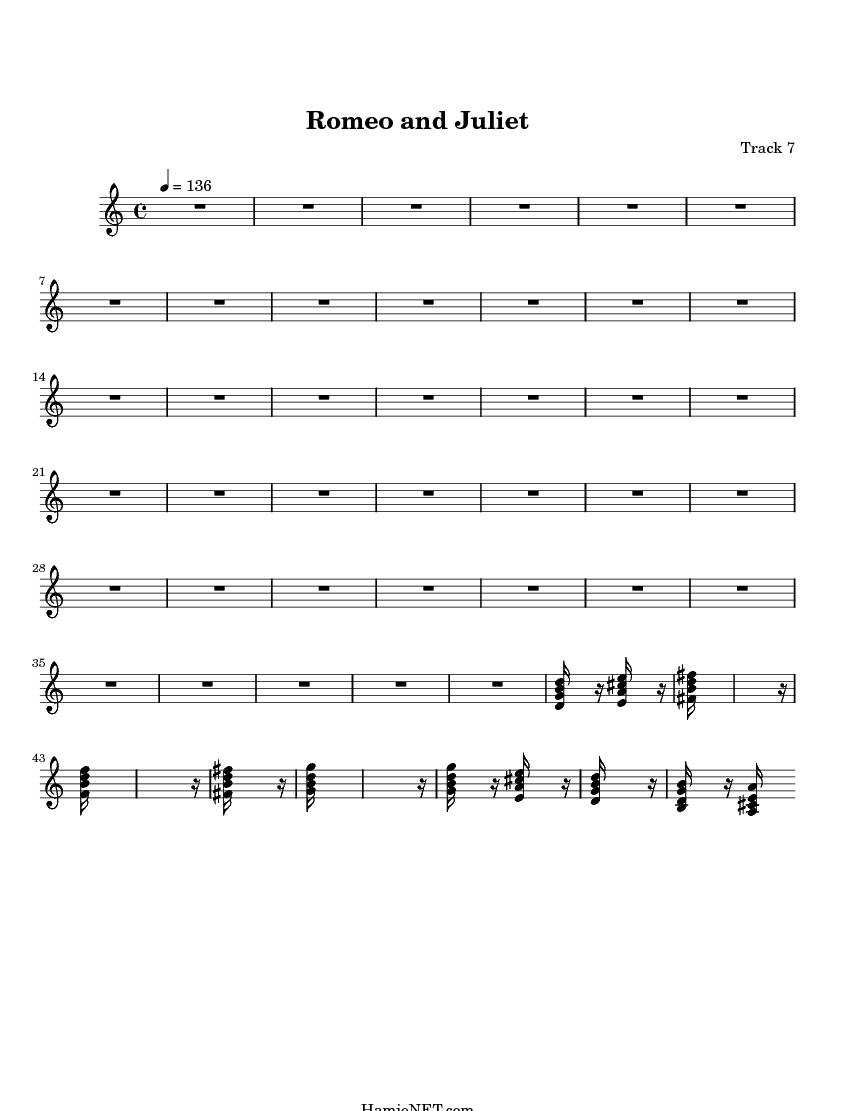 Romeo and Juliet Sheet Music - Romeo and Juliet Score • HamieNET.com