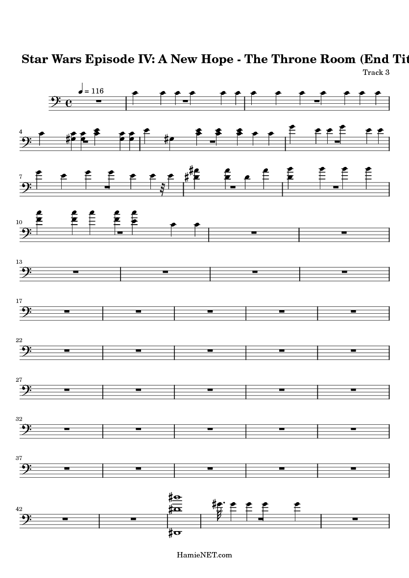 Star Wars Episode IV: A New Hope - The Throne Room (End Title) Sheet Music - Star Wars Episode ...