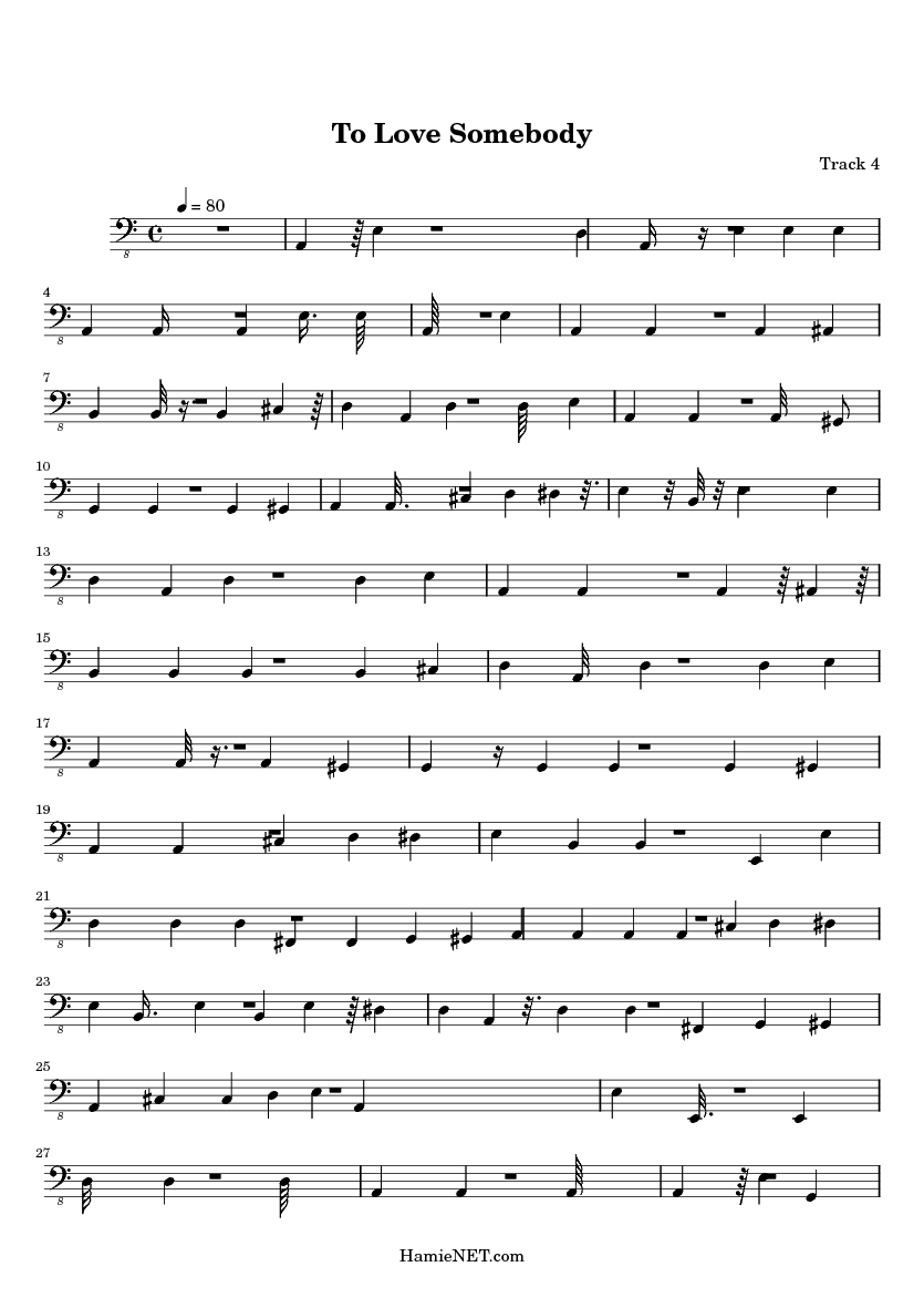 To Love Somebody Sheet Music - To Love Somebody Score • HamieNET.com