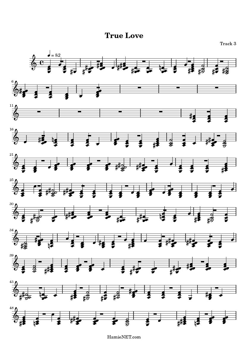 True Love Sheet Music - True Love Score • HamieNET.com