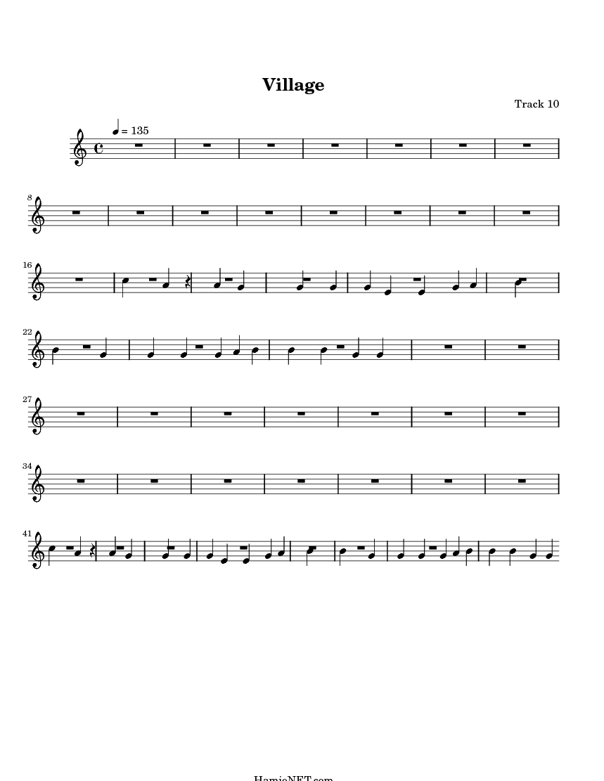 Village Sheet Music - Village Score • HamieNET.com