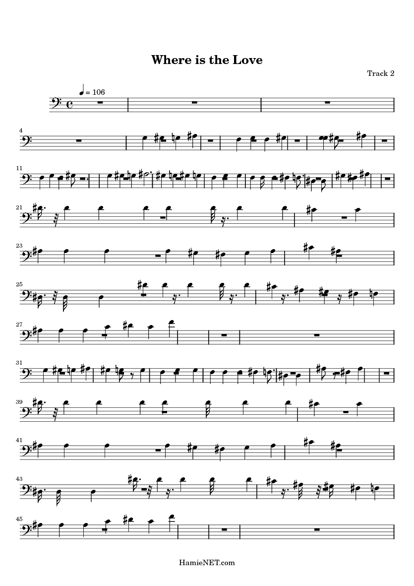 Where is the Love Sheet Music - Where is the Love Score • HamieNET.com